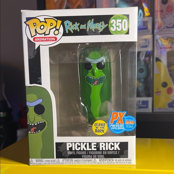 Funko | Toys | Funko Pop Px Exclusive Glowing Pickle Rick Figure | Poshmark